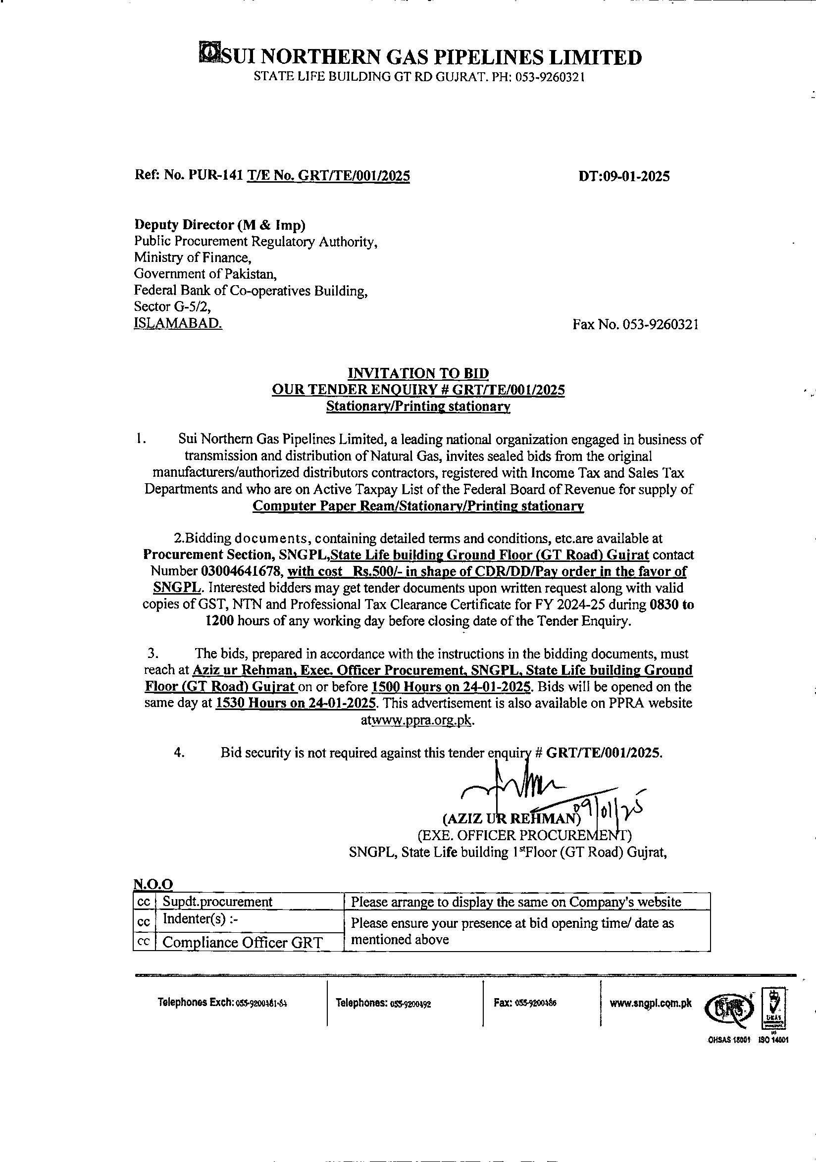 Sui Northern Gas Pipelines Limited - Official Website